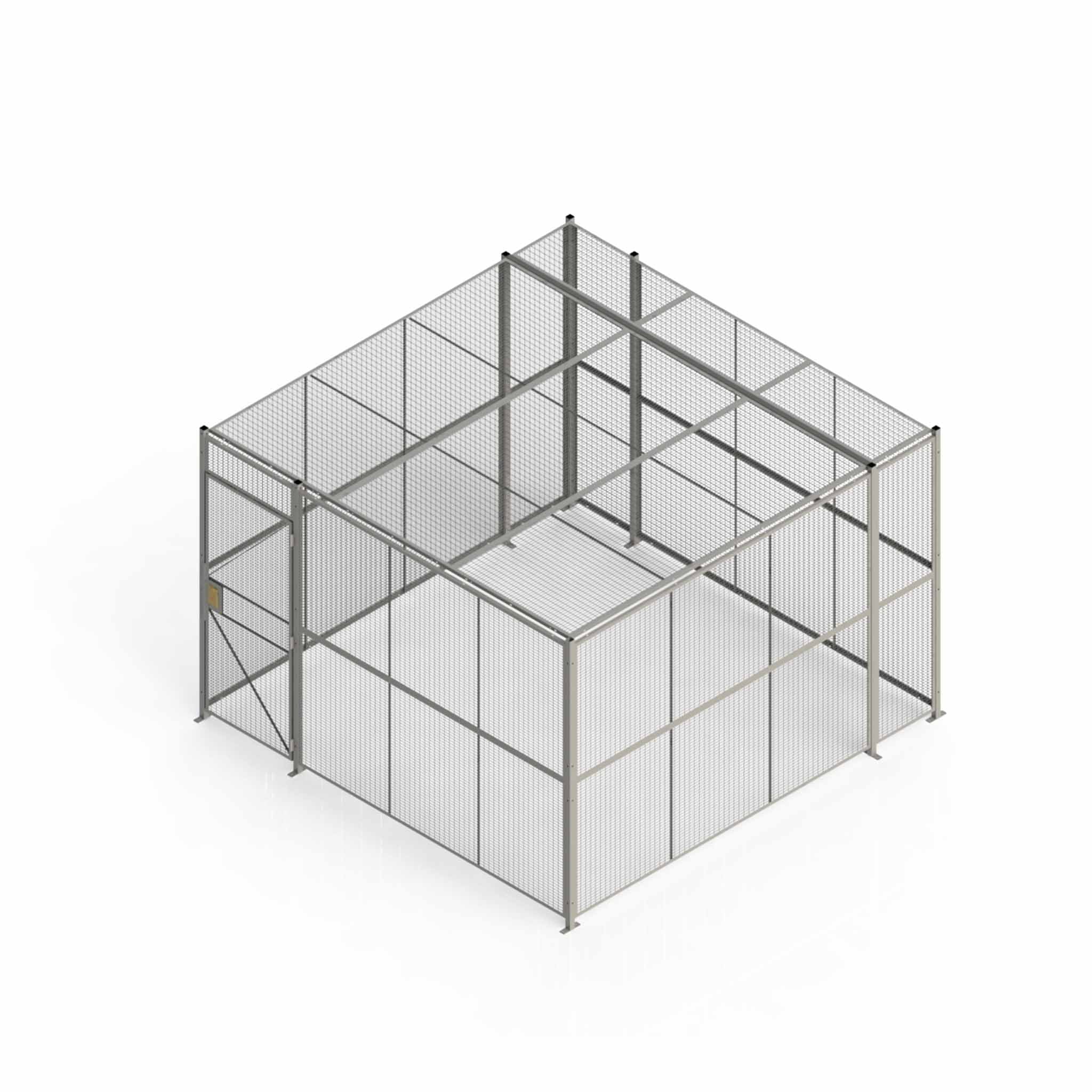 4 Sided 12 ft x 12 ft Wire Cage Kit with Ceiling